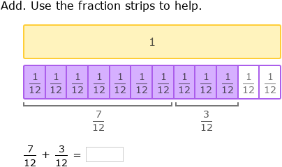 IXL | Add fractions with like denominators using strip models | 4th ...