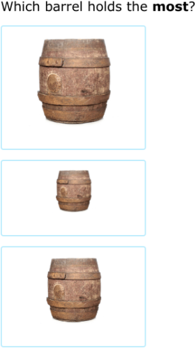 IXL | Holds more or less | Kindergarten math