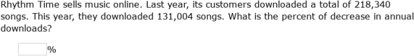 IXL - Percent of change: word problems (Algebra 2 practice)