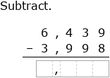 IXL | Subtract two numbers up to four digits | 3rd grade math