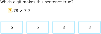 IXL | Compare decimals II | 4th grade math