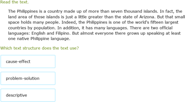 IXL | Identify and analyze text structures | 5th grade language arts