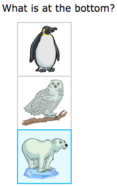 IXL - Top, middle, and bottom (1st grade math practice)