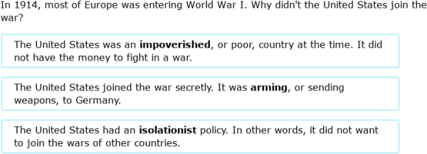 IXL | World War I: the war begins | 5th grade social studies