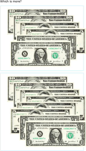 IXL | Compare money amounts: bills | 1st grade math