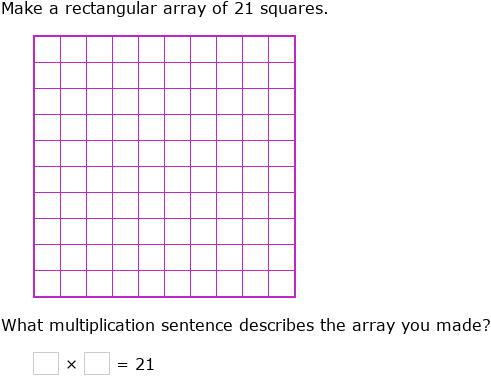 IXL | Make arrays for given products | 4th grade math