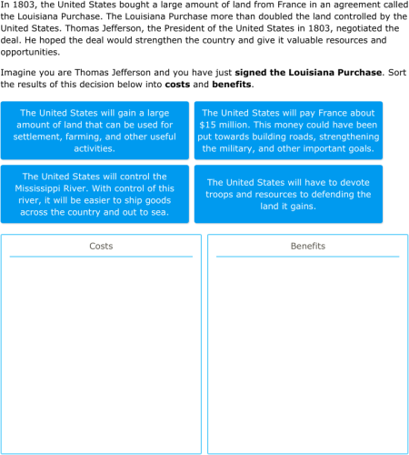 IXL | Costs and benefits | 7th grade social studies
