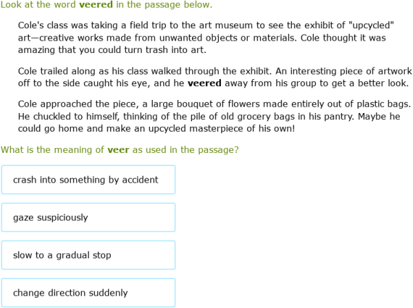 IXL | Use academic vocabulary in context: literary | 6th grade language ...