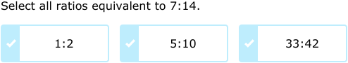 IXL - Identify equivalent ratios (Algebra 1 practice)