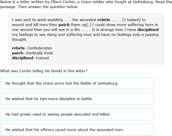 IXL | The Civil War: Gettysburg to the election of 1864 | 8th grade ...