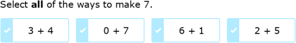 IXL | Make 7 using addition | 1st grade math