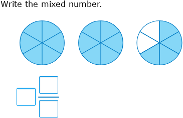 IXL | Match mixed numbers to models | 3rd grade math