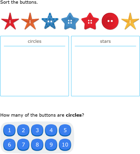 IXL | Classify, sort, and count | 1st grade math