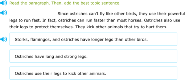 IXL | Choose topic sentences for expository paragraphs | 2nd grade ...
