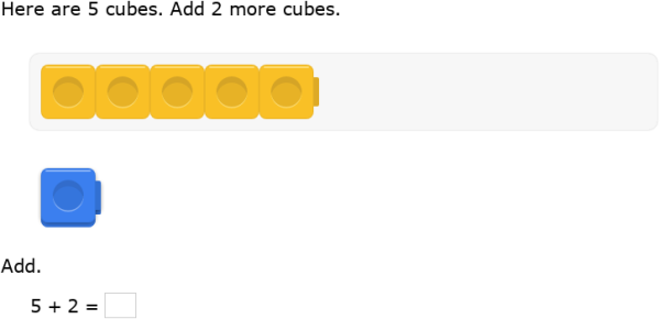 IXL | Add and subtract with cubes - up to 10 | Kindergarten math