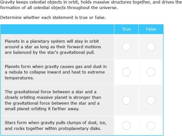 IXL | Gravity and its role in the universe | 8th grade science
