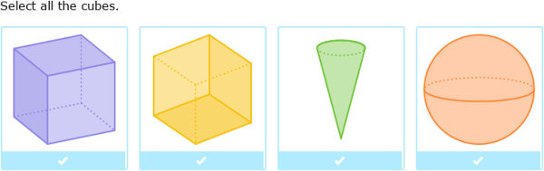 IXL | Select the three-dimensional shape: spheres, cubes, and ...