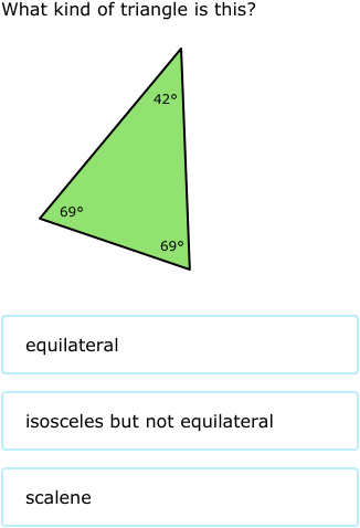 IXL | Classify triangles | 6th grade math