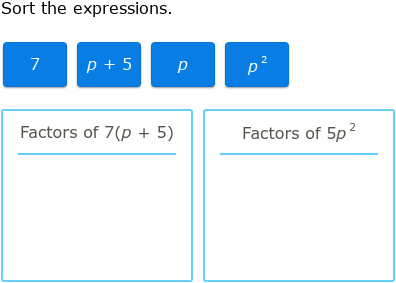 IXL - Sort factors of single-variable expressions (Algebra 2 practice)