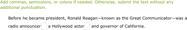 IXL | Use semicolons, colons, and commas with lists | 10th grade ...