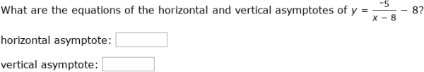 IXL - Rational functions: asymptotes (Algebra 1 practice)