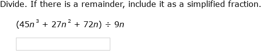 IXL - Divide polynomials by monomials (Algebra 1 practice)