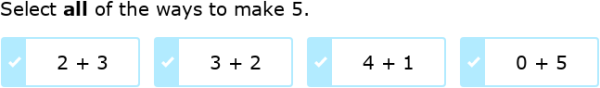 IXL | Make 5 using addition | 1st grade math
