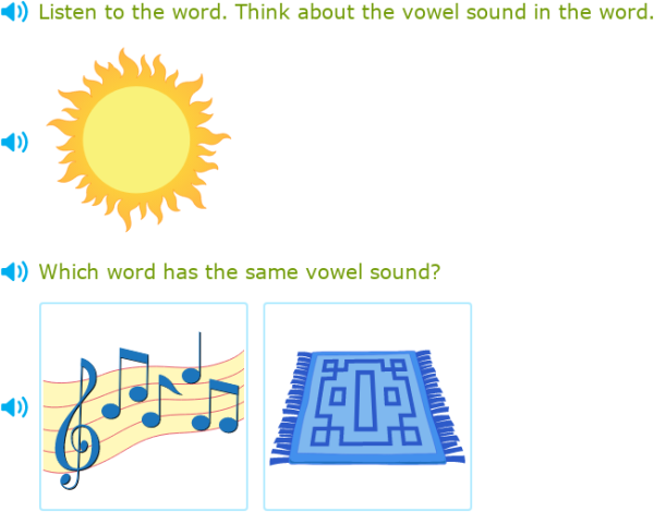 IXL | Find the word with the same vowel sound | Kindergarten language arts