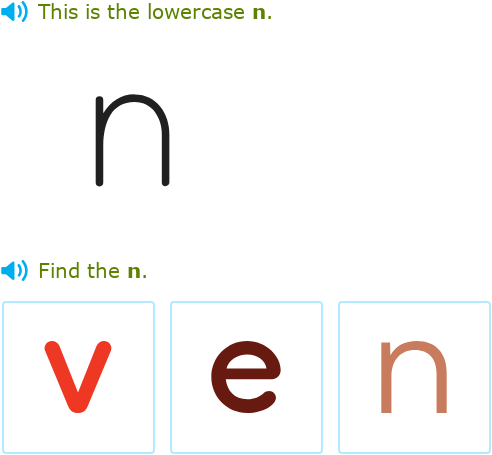 IXL | Learn the letter N | Pre-K language arts