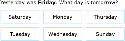 IXL | Days of the week | Kindergarten math