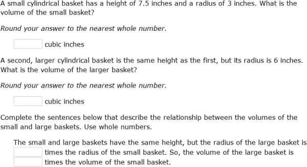 IXL | Checkpoint: Surface area and volume | 8th grade math