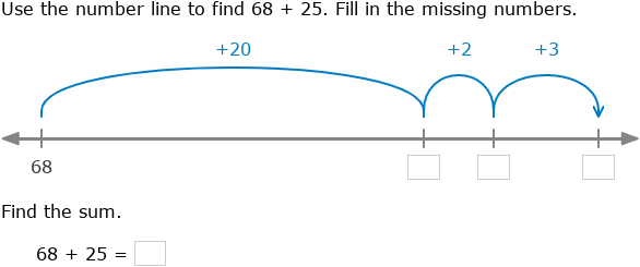 IXL | Use number lines to add two-digit numbers | 2nd grade math