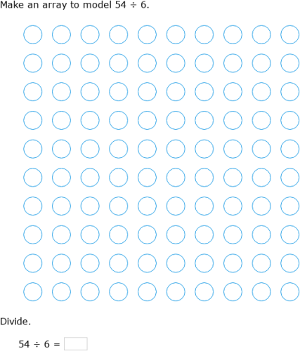 IXL | Make arrays to model division | 3rd grade math