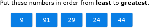 IXL | Put numbers in order - up to 100 | 1st grade math