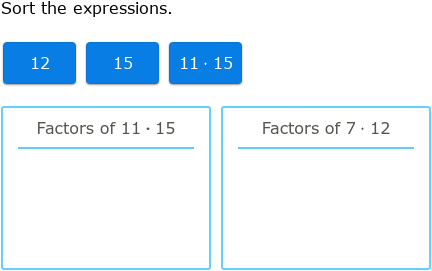 IXL | Sort factors of numerical expressions | 7th grade math