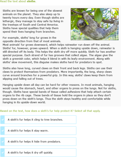 IXL | Read about animals | 5th grade language arts