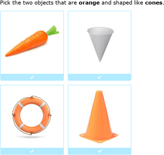 IXL | Classify objects by shape, color, material, and texture | 1st ...