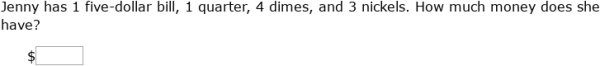 IXL | Count coins and bills word problems - up to $5 bill | 3rd grade math