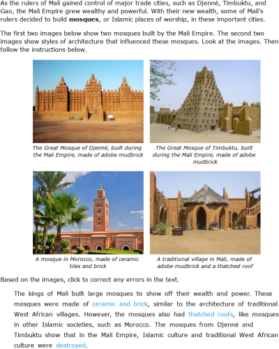 IXL | Origins and development of the Mali Empire | 7th grade social studies