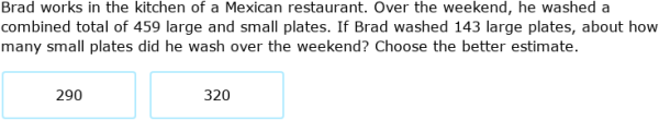 IXL | Estimate differences by rounding: word problems | 3rd grade math