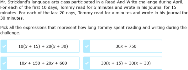 IXL - Identify equivalent linear expressions: word problems (Algebra 2 ...