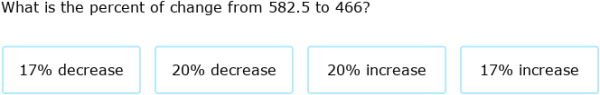 IXL | Percent of change: increases and decreases | 7th grade math