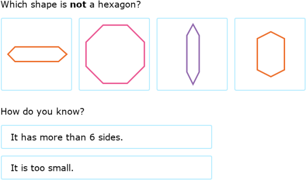 IXL | Name the two-dimensional shape and explain your answer | 1st ...