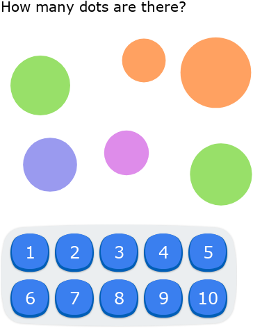 IXL | Count dots - up to 10 | Pre-K math