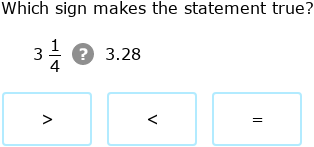 IXL | Compare decimals and fractions | 6th grade math
