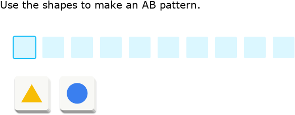 IXL | Make a pattern | Kindergarten math