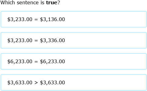 IXL | Compare money amounts | 4th grade math
