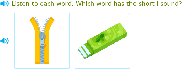 IXL | Find the short i word | Kindergarten language arts