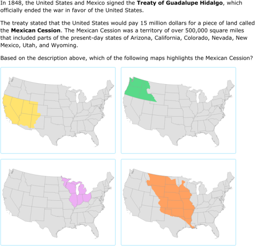 IXL | The U.S.-Mexican War | 7th grade social studies