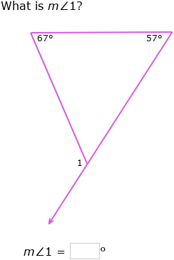 IXL | Exterior angles: find angle measures | 6th grade math